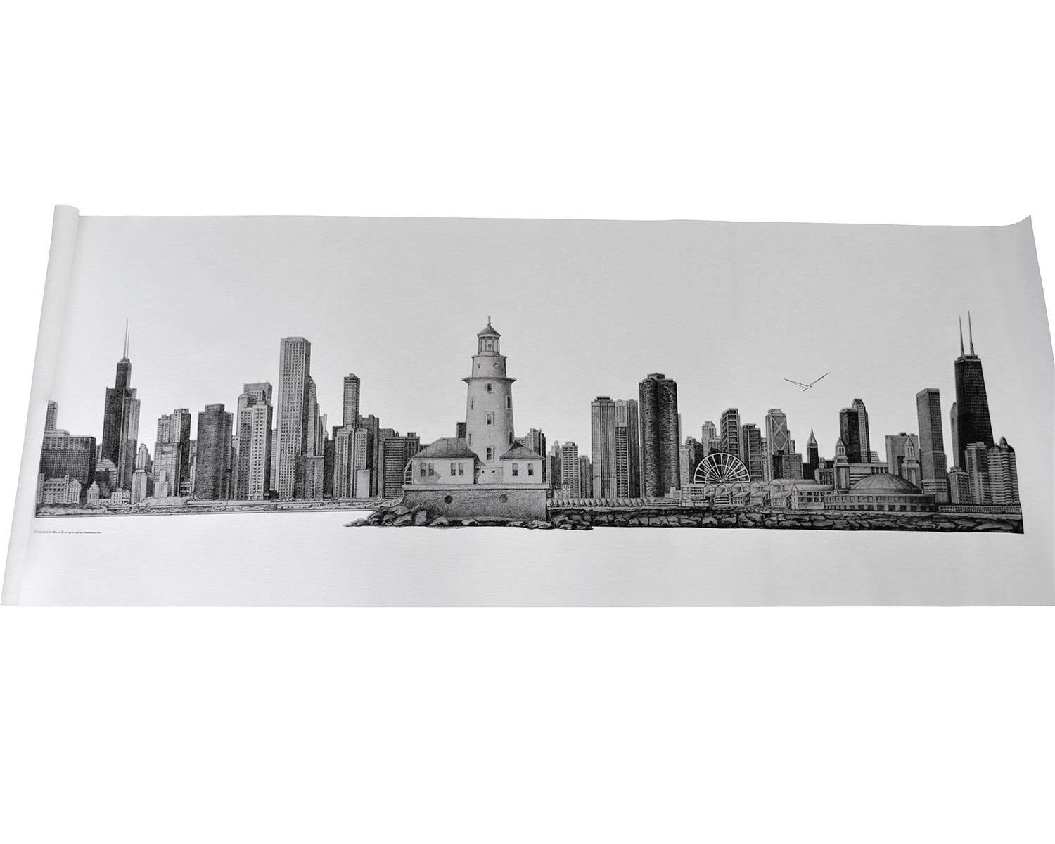 Chicago Skyline Artwork Real Painting Modern Artistic Artwork Chicago